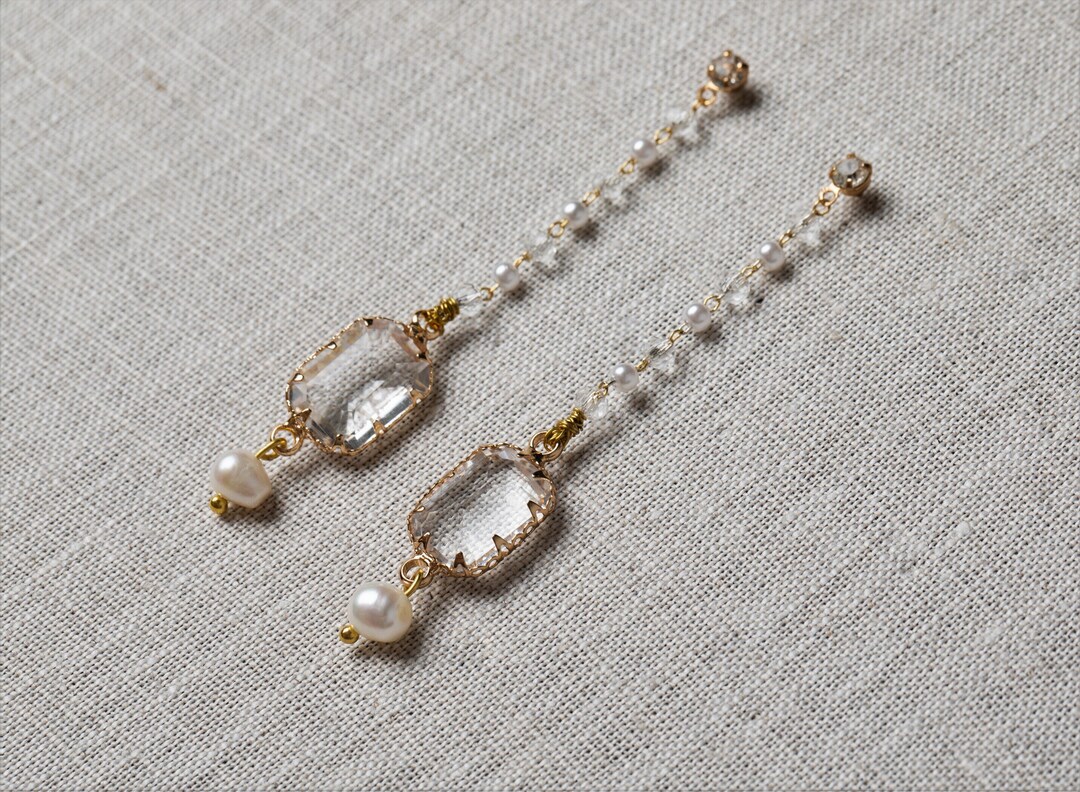 NARIN | Gold Pearl Drop Earrings, Dangle Earrings, Pearl Earrings ...
