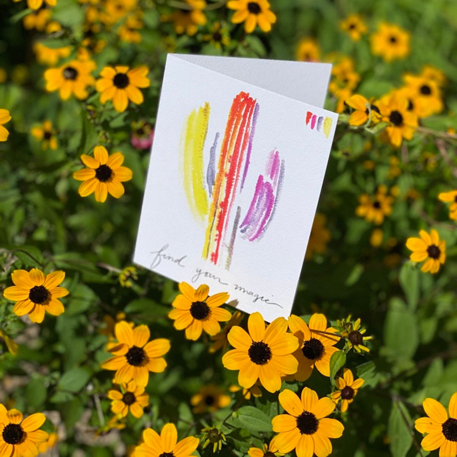 Cactus Greeting Card. Inspirational Cards. Artist Cards.find - Etsy