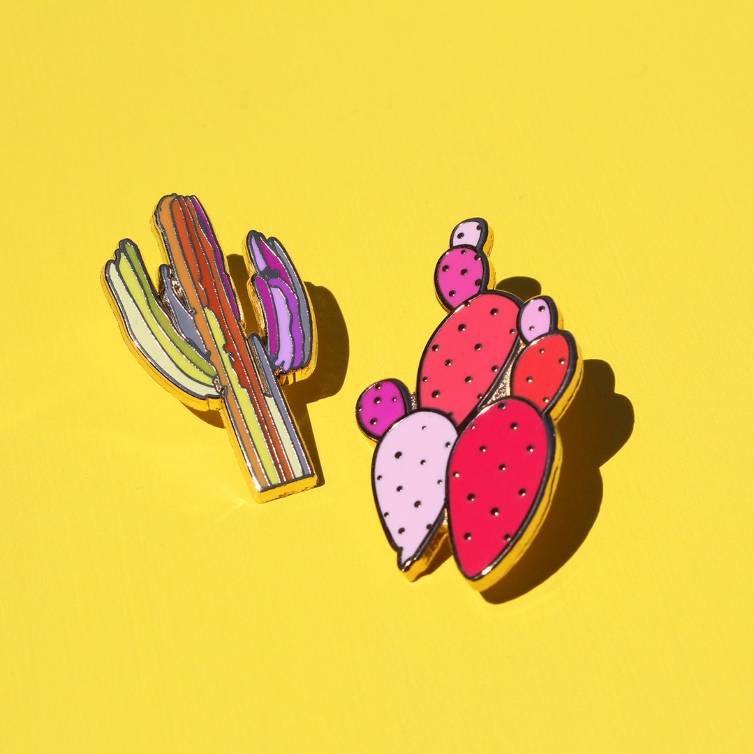 Cactus Pin.enamel Pin.cacti Pin.pink Cactus.cactus Art.arizona Pin ...