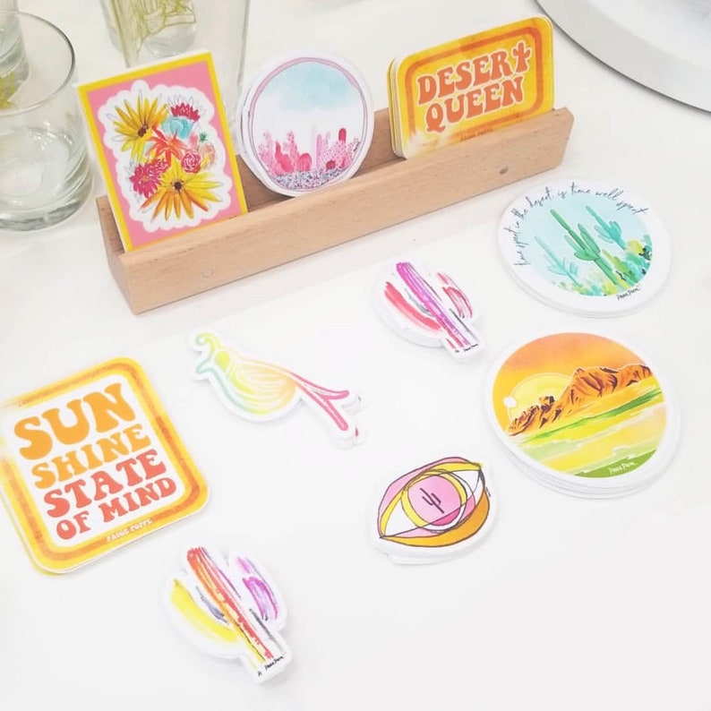 Cactus Sticker.saguaro Sticker.pink Cactus.pink Cacti.cactus Art ...