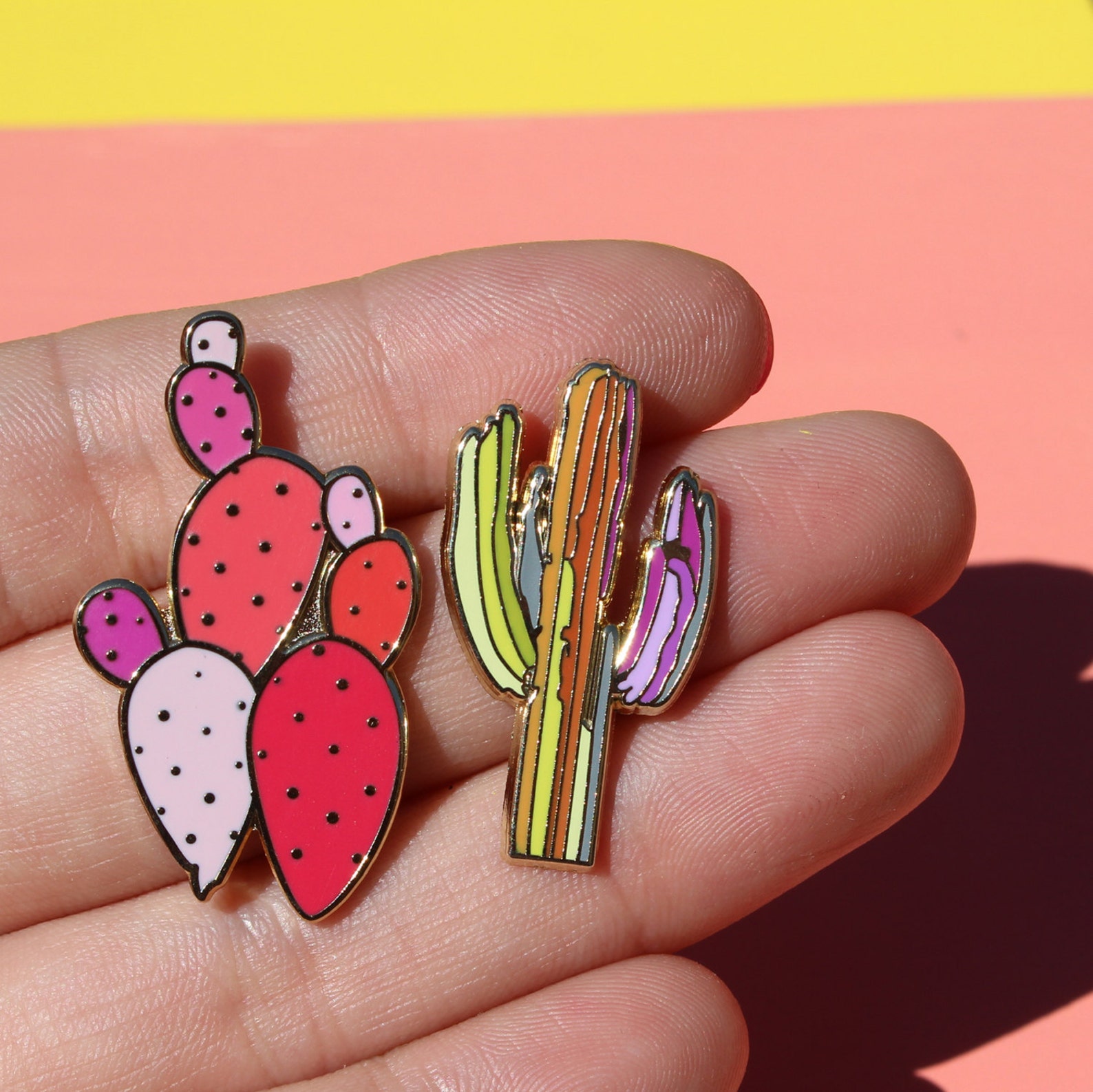 Cactus Pin.enamel Pin.cacti Pin.pink Cactus.cactus Art.arizona - Etsy ...