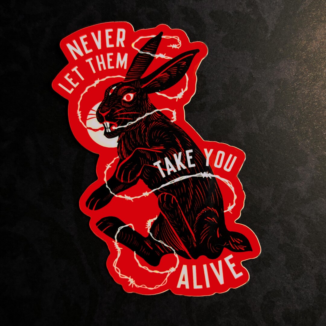 Spooky Hare Sticker - Etsy
