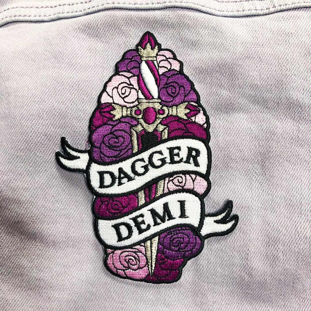 Dagger Demi Embroidered Patch - Etsy