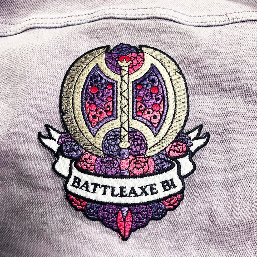 PREORDER: Battleaxe Bi Embroidered Patch - Etsy