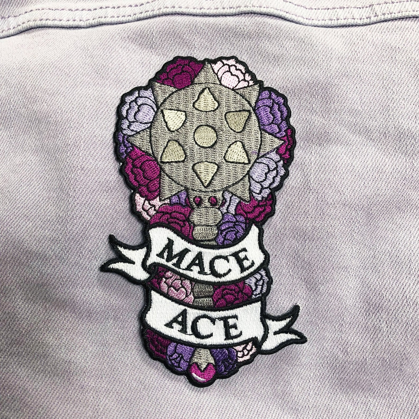 Mace Ace Embroidered Patch - Etsy