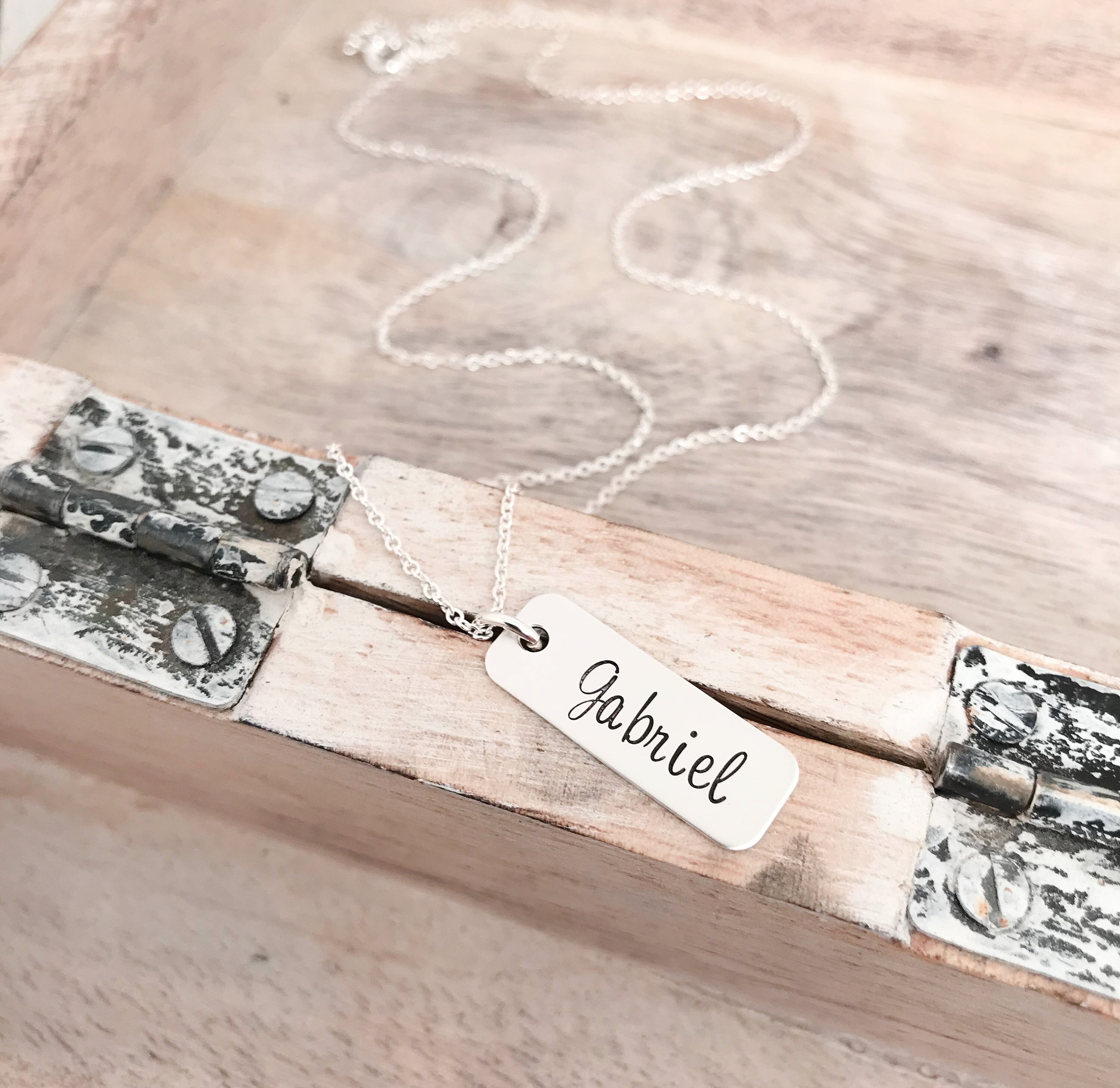 Name Tag Necklace Necklace With Name Personalized Necklace | Etsy