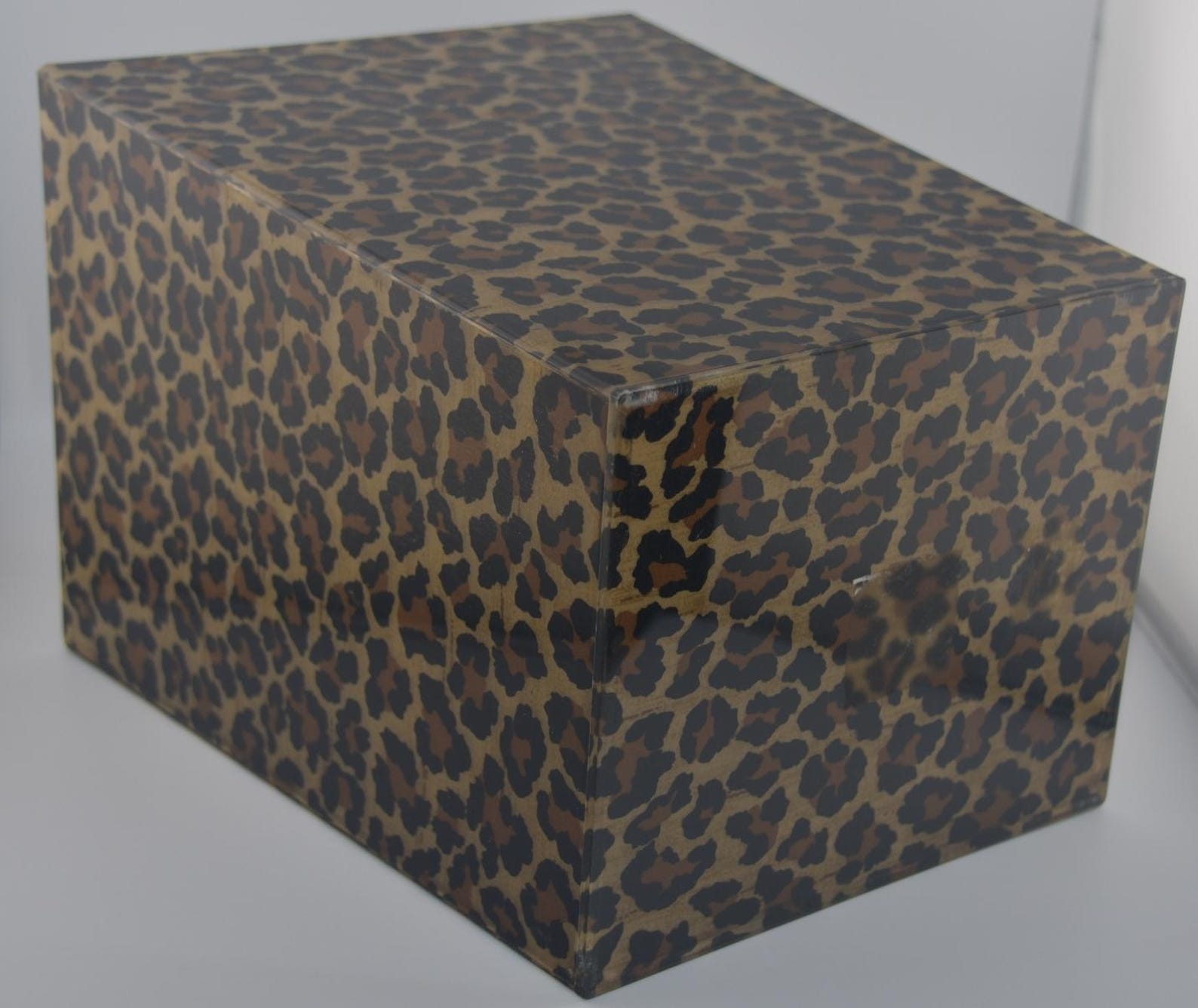 Leopard Cheetah Waste Basket Vintage Croscil 1980s Animal Print Eb4910 ...
