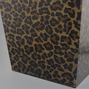 Leopard Cheetah Waste Basket Vintage Croscil 1980s Animal Print Eb4910 ...