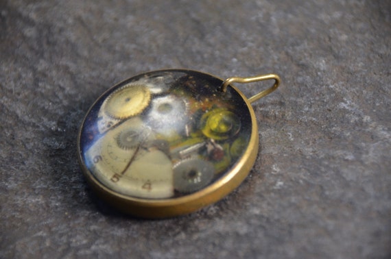 Unusual Rare Vintage Exploded Pocket Watch Parts Susp… - Gem