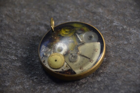 Unusual Rare Vintage Exploded Pocket Watch Parts Susp… - Gem