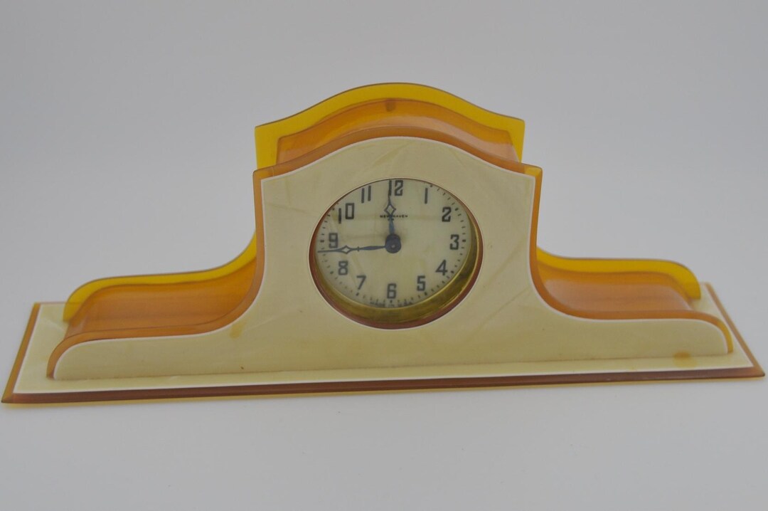 Celluloid Bakelite Art Deco Clock Small Dresser Alarm Clock Eb4877 - Etsy