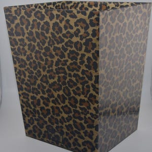 Leopard Cheetah Waste Basket Vintage Croscil 1980s Animal Print Eb4910 ...