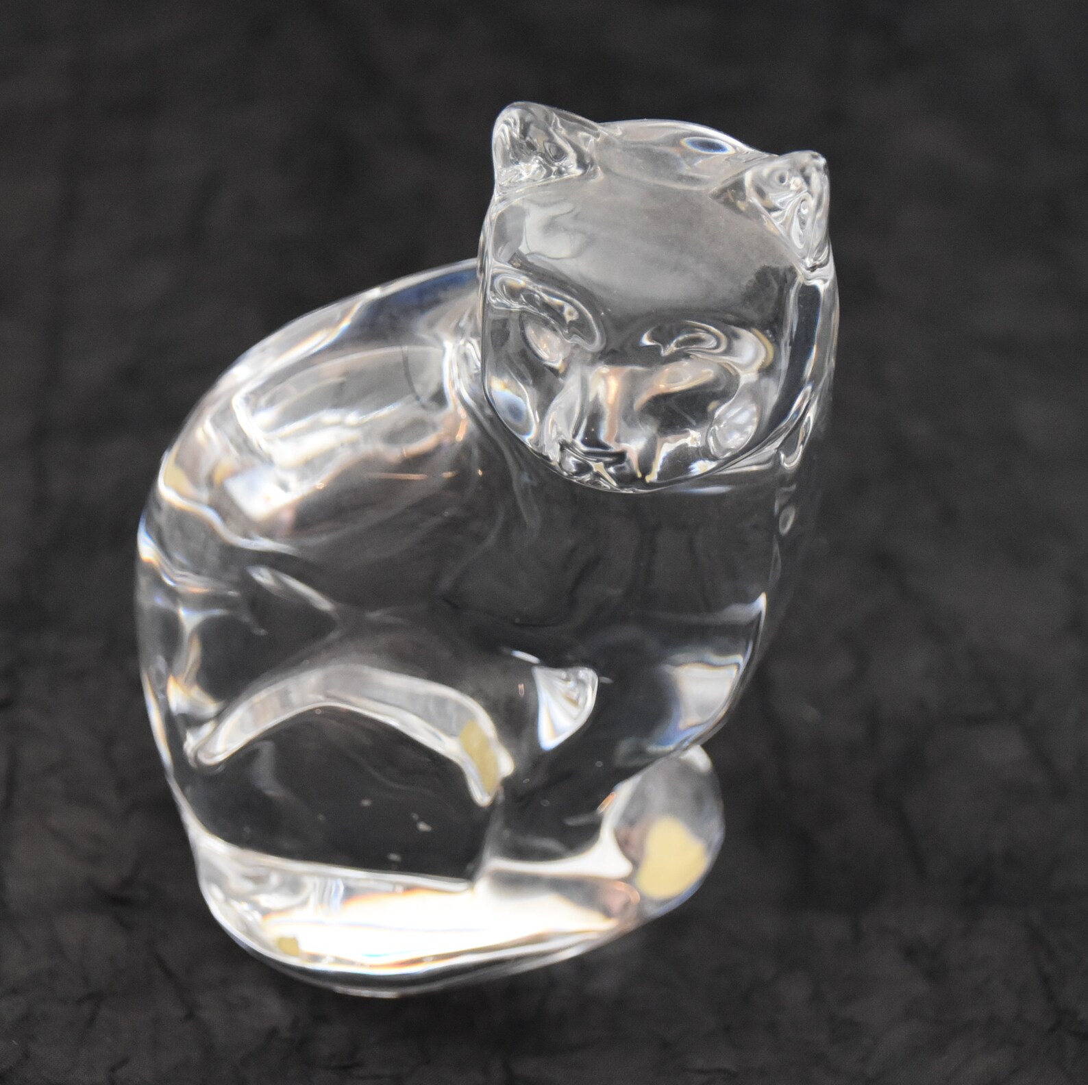 ORREFORS Sweden Crystal Cat Paperweight 5" Tall Vintage Eb4639 - Etsy