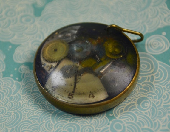 Unusual Rare Vintage Exploded Pocket Watch Parts Susp… - Gem