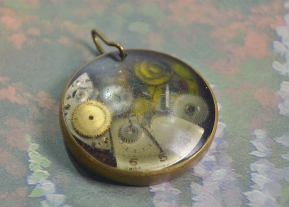 Unusual Rare Vintage Exploded Pocket Watch Parts Susp… - Gem