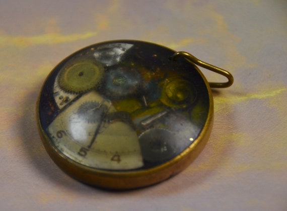 Unusual Rare Vintage Exploded Pocket Watch Parts Susp… - Gem