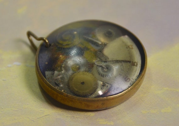 Unusual Rare Vintage Exploded Pocket Watch Parts Susp… - Gem
