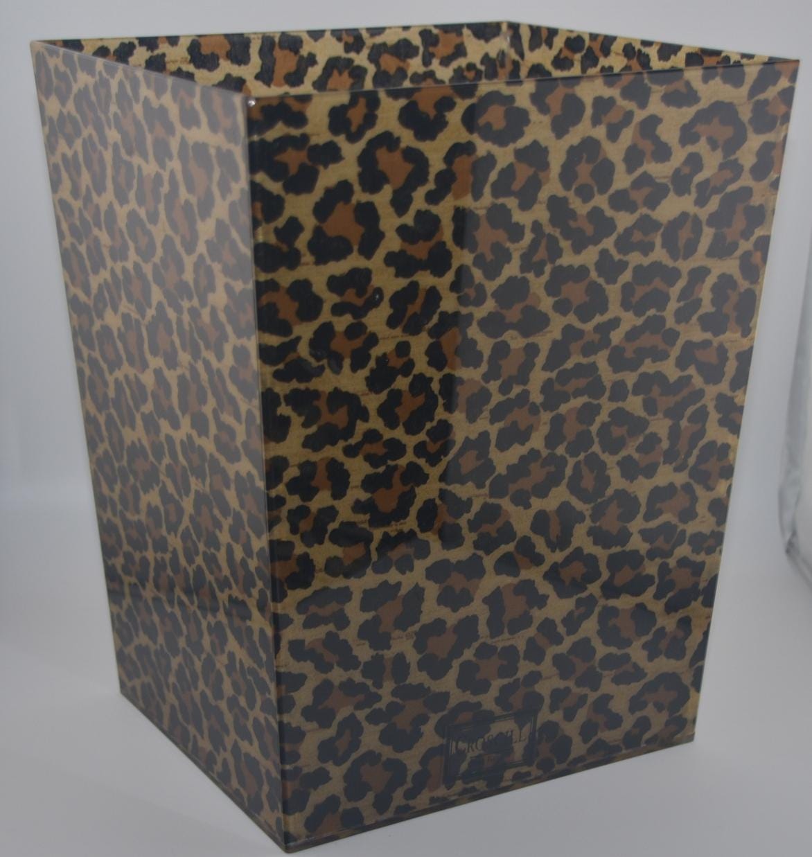 Leopard Cheetah Waste Basket Vintage Croscil 1980s Animal Print Eb4910 ...