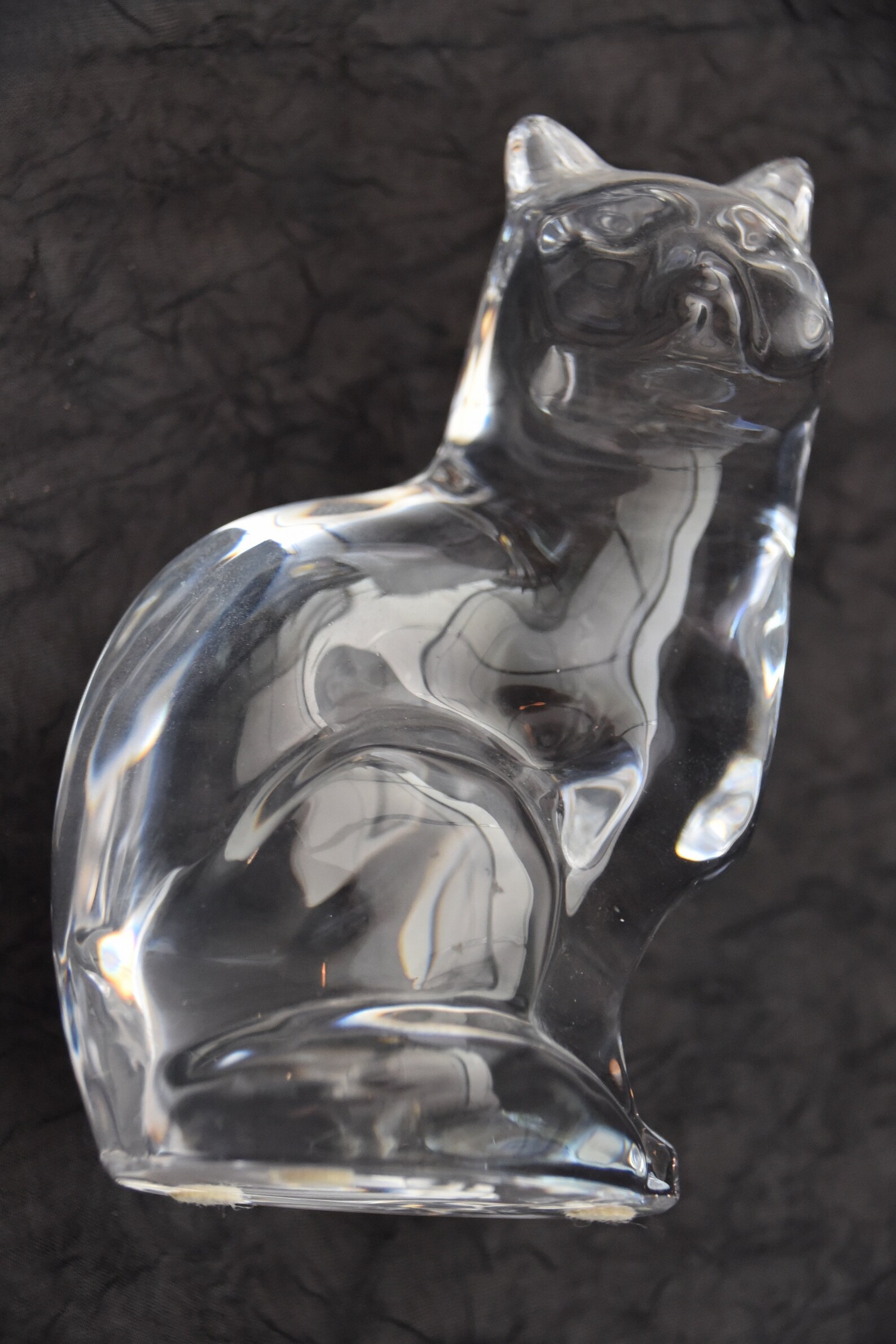 ORREFORS Sweden Crystal Cat Paperweight 5" Tall Vintage Eb4639 - Etsy
