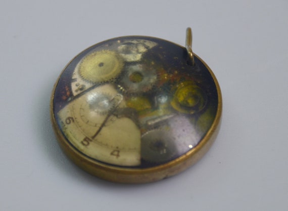 Unusual Rare Vintage Exploded Pocket Watch Parts Susp… - Gem