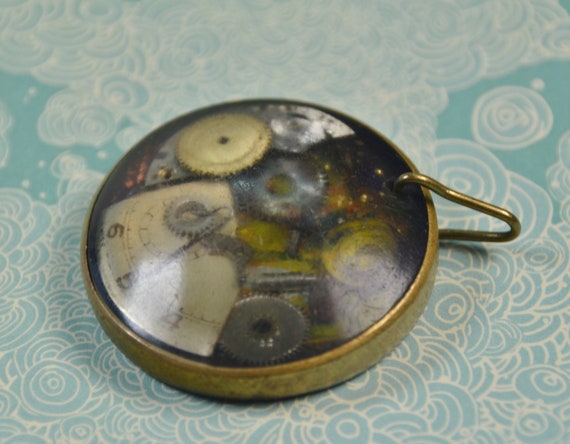 Unusual Rare Vintage Exploded Pocket Watch Parts Susp… - Gem