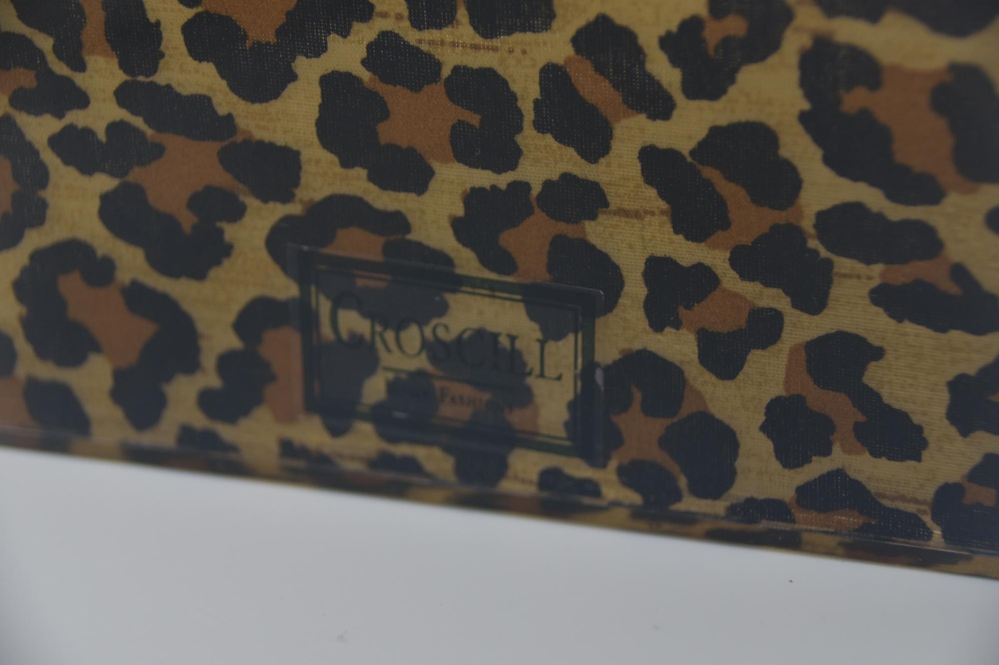 Leopard Cheetah Waste Basket Vintage Croscil 1980s Animal Print Eb4910 ...