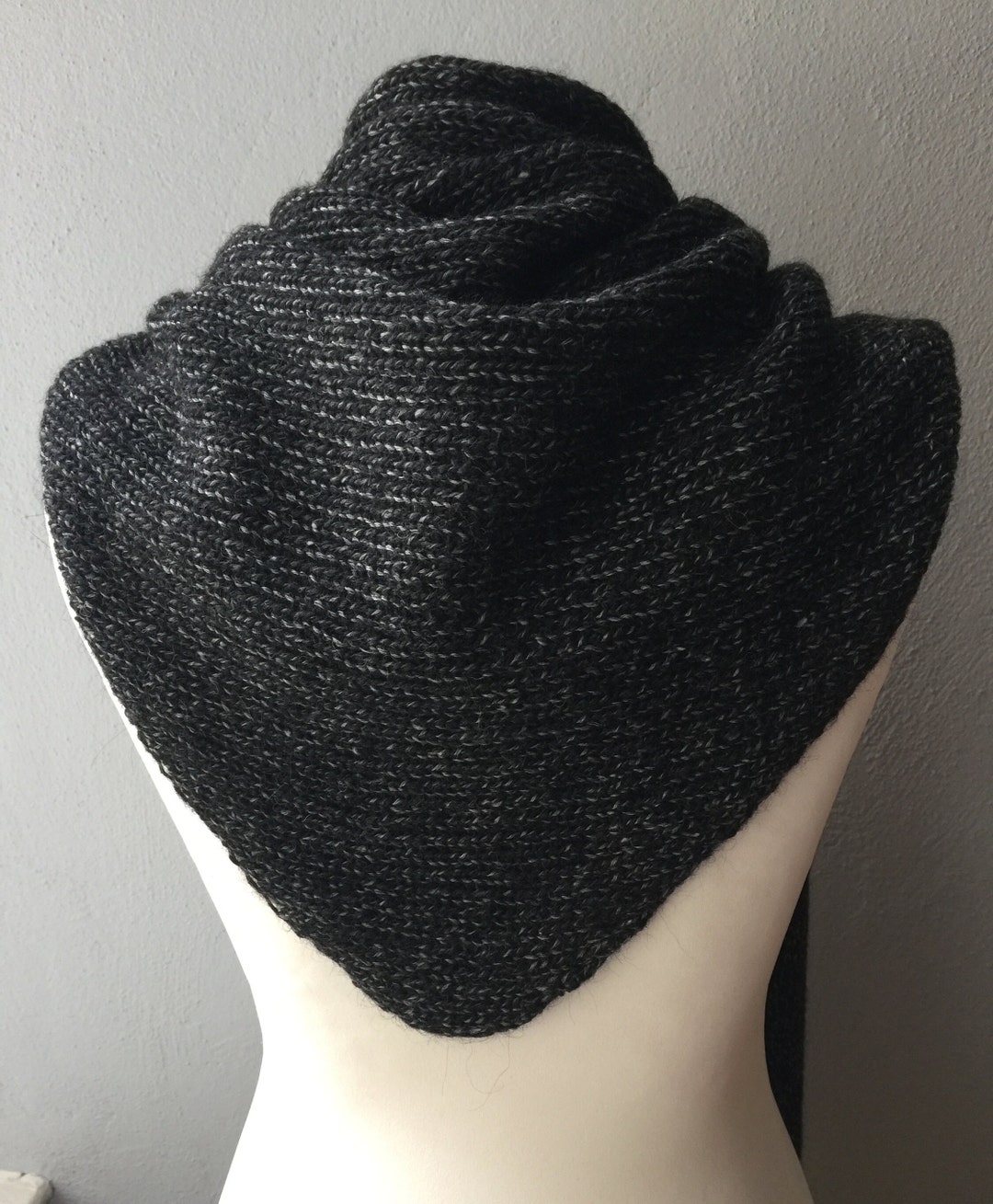 New Wool Alpaca Tweed Triangular Cloth Stole Shoulder Cloth Knitted ...