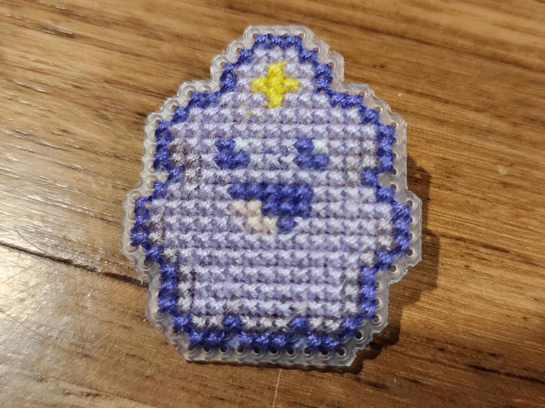 Lumpy Space Princess Cross Stitched Pin - Etsy
