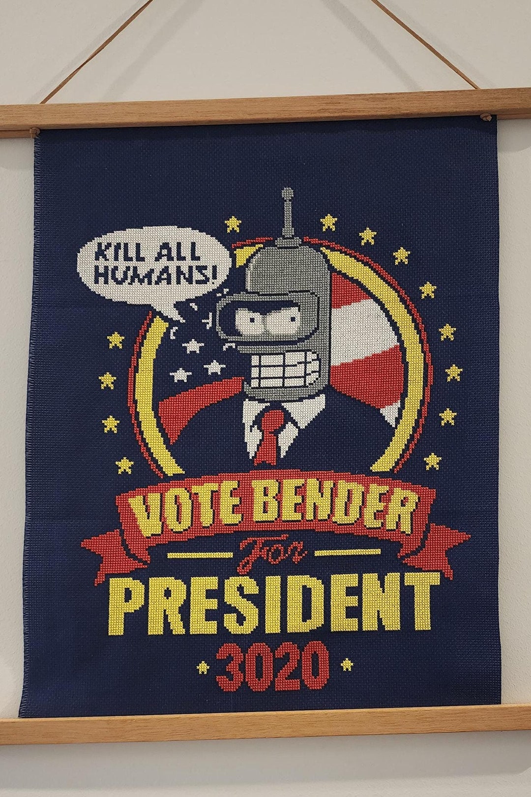Bender for President Cross Stitch Pattern - Etsy