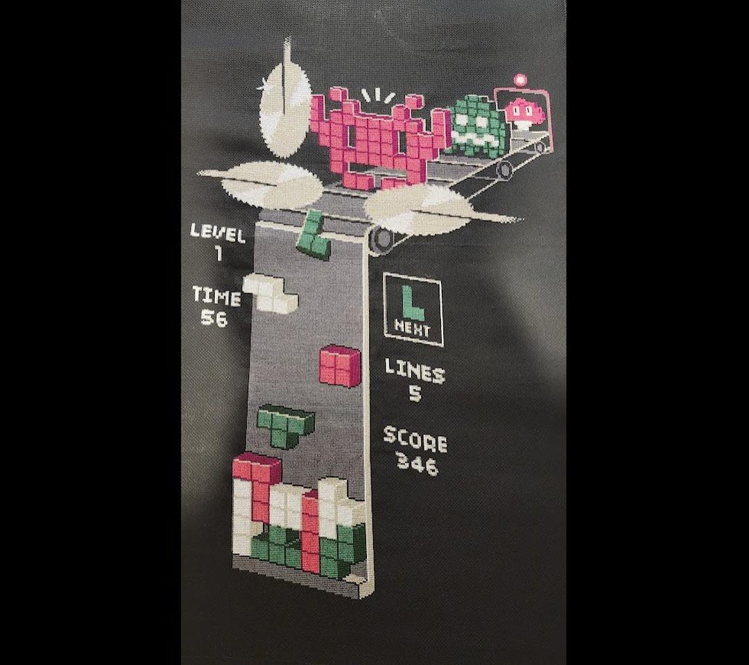 Tetris Retro Video Game Cross Stitch Pattern - Etsy