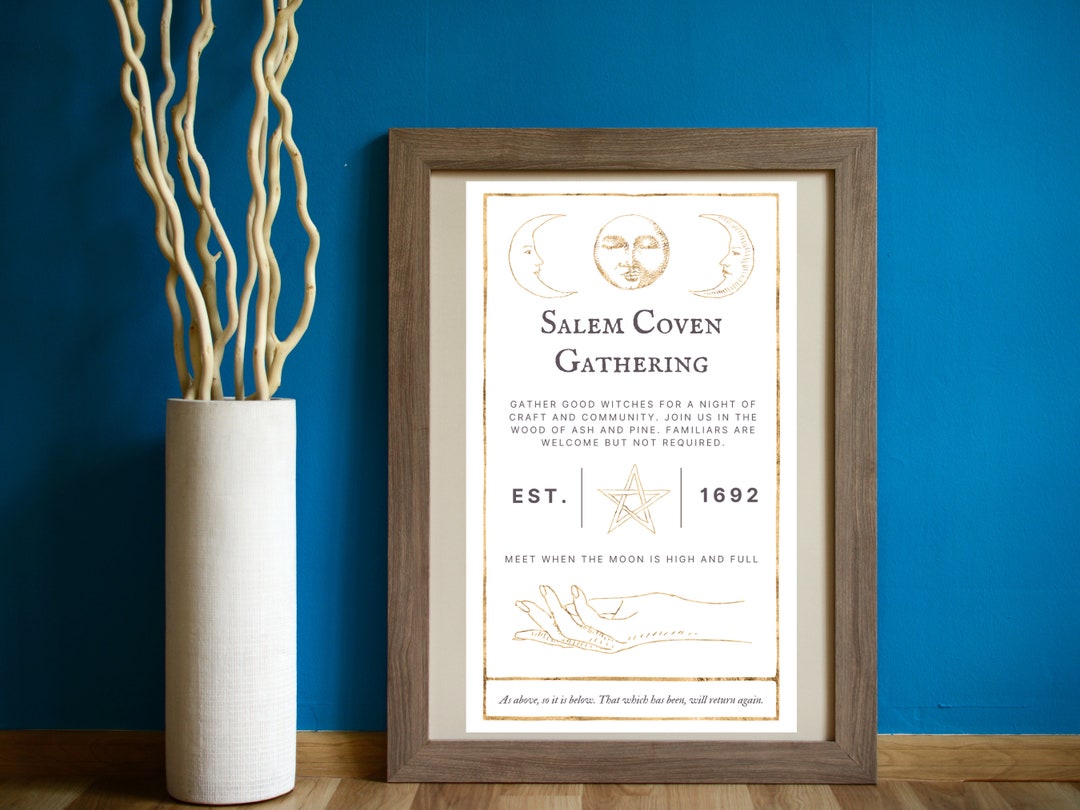 Salem Coven Gathering Digital Download Art Print, Wall Art, Poster ...