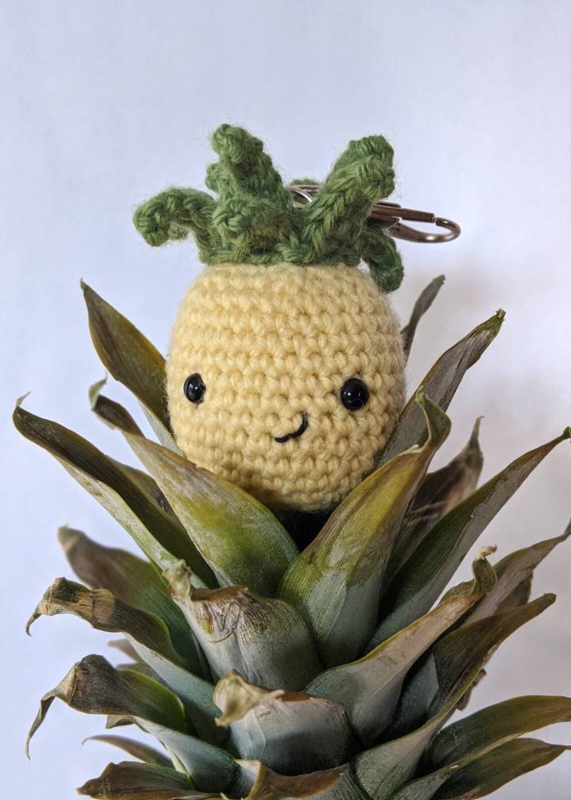 Pineapple Keychain, Fruit Keyring, Crochet Pineapple - Etsy