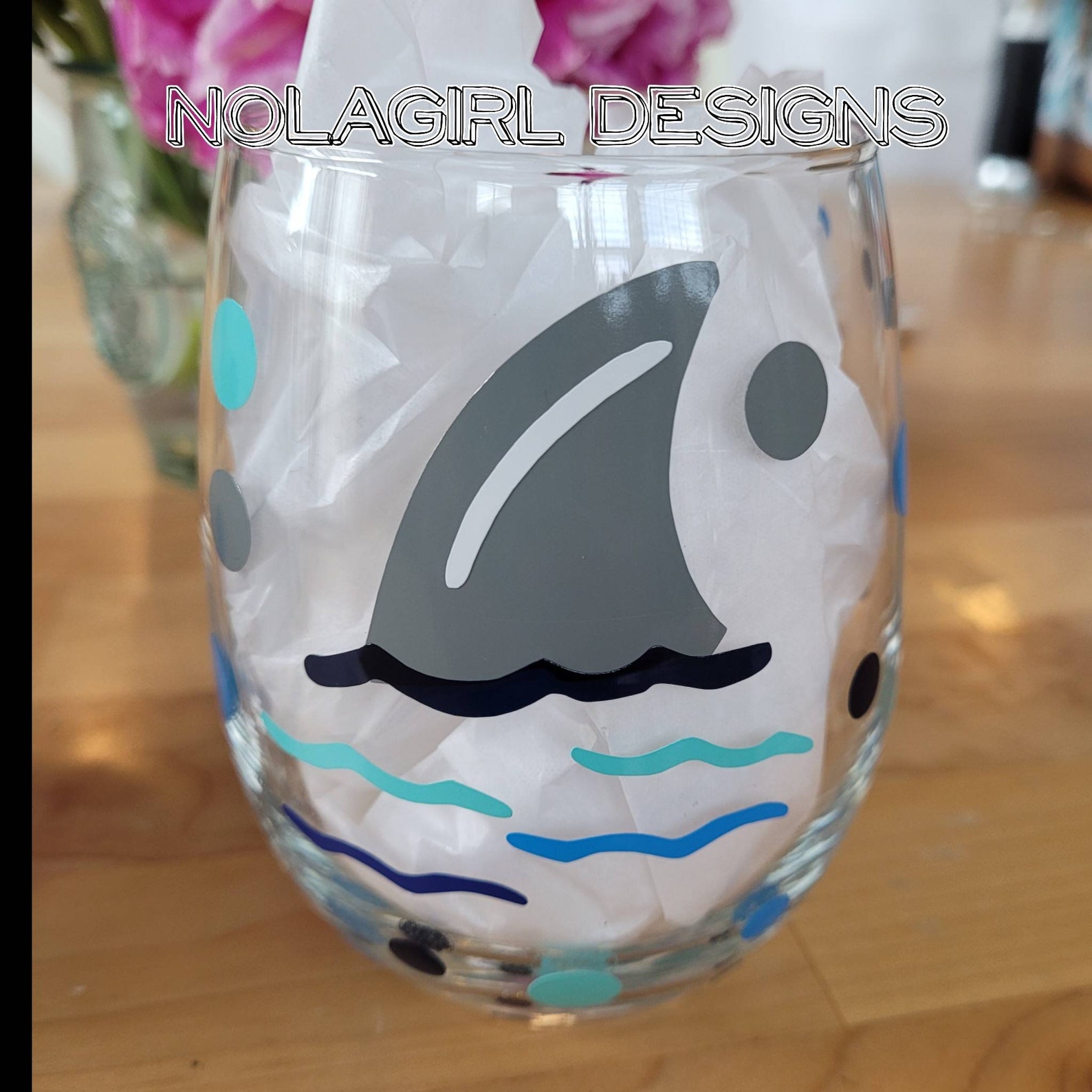 Shark Wine Glass, Sharks, Great Whites, Shark Week Wine Glass, Fun ...