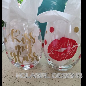 Kiss My Glass Wine Glass, Beer Glass Lips, Kiss Red Lips, Wine Glass ...
