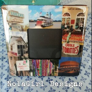 New Orleans Frame, Custom Design Frames, Home Decor, Wooden Frame, Housewarming Gift, Vacation ...