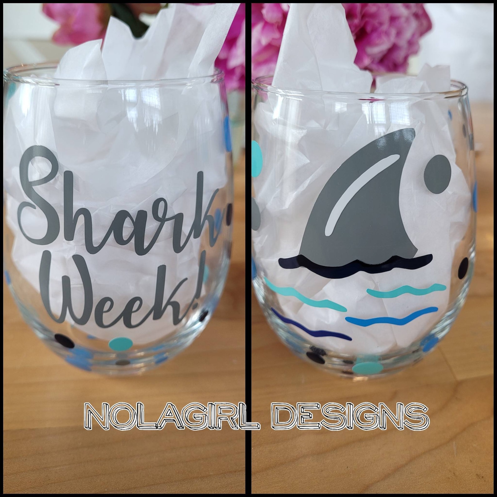 Shark Wine Glass, Sharks, Great Whites, Shark Week Wine Glass, Fun ...