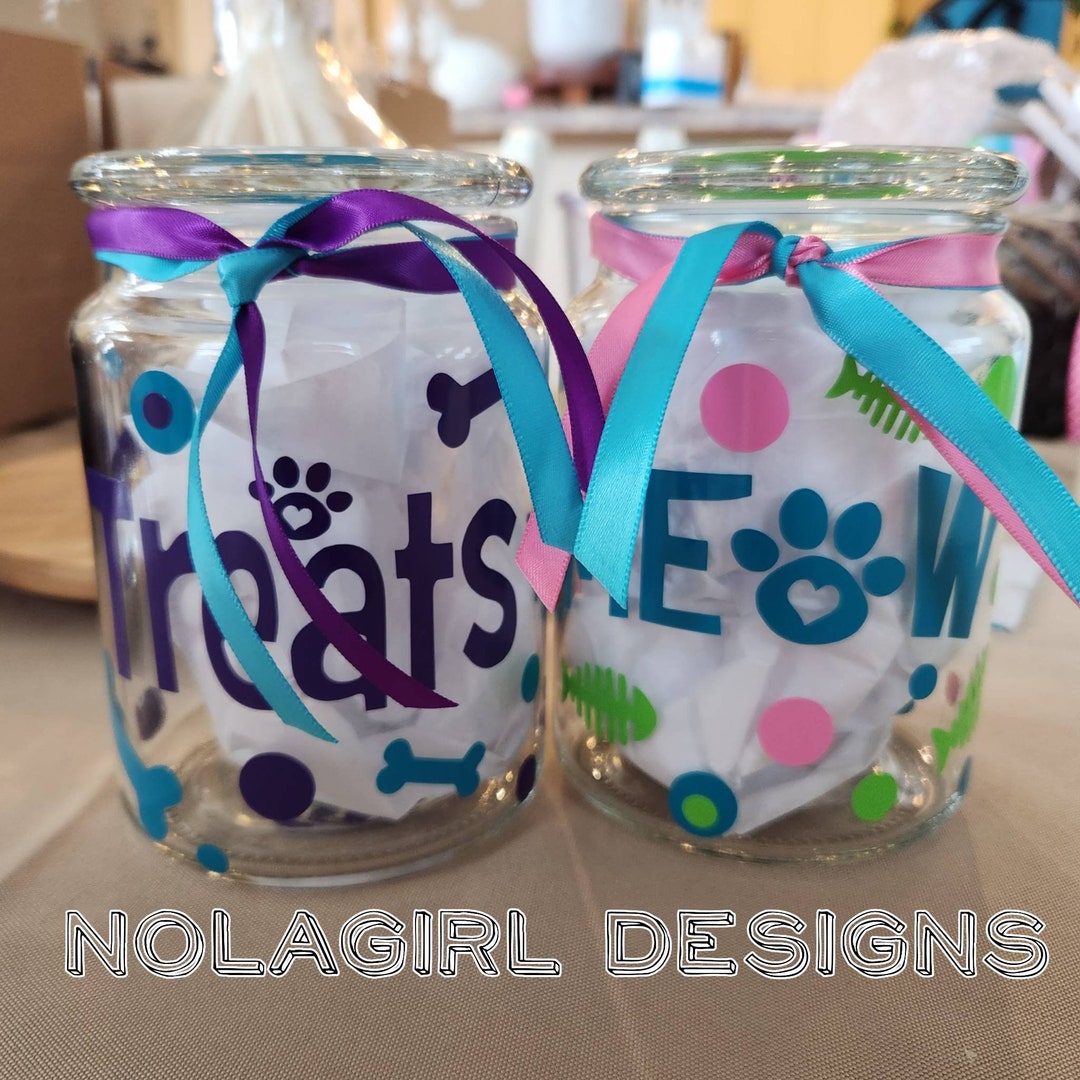 Pet Treat Jar, Dog Treat Container, Cat Treat Jar, Personalized Pet ...