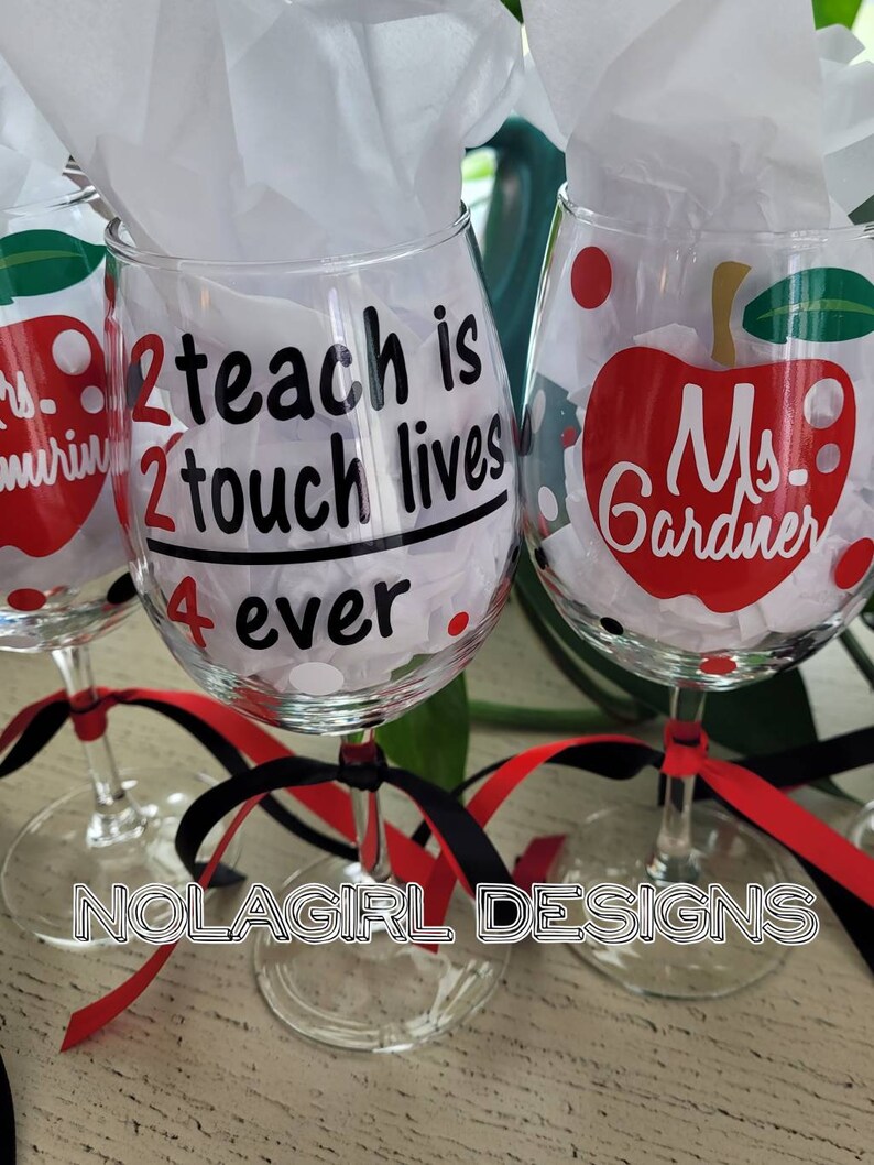 Teacher Appreciation Wine Glass, Math Teacher Tumblers, Personalized ...