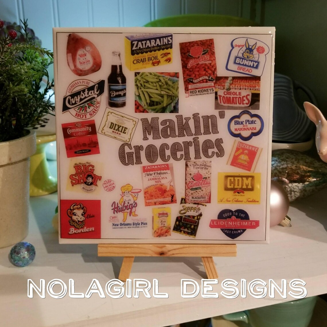 New Orleans, Makin Groceries Sign, NOLA Wall Art, Vintage New Orleans ...