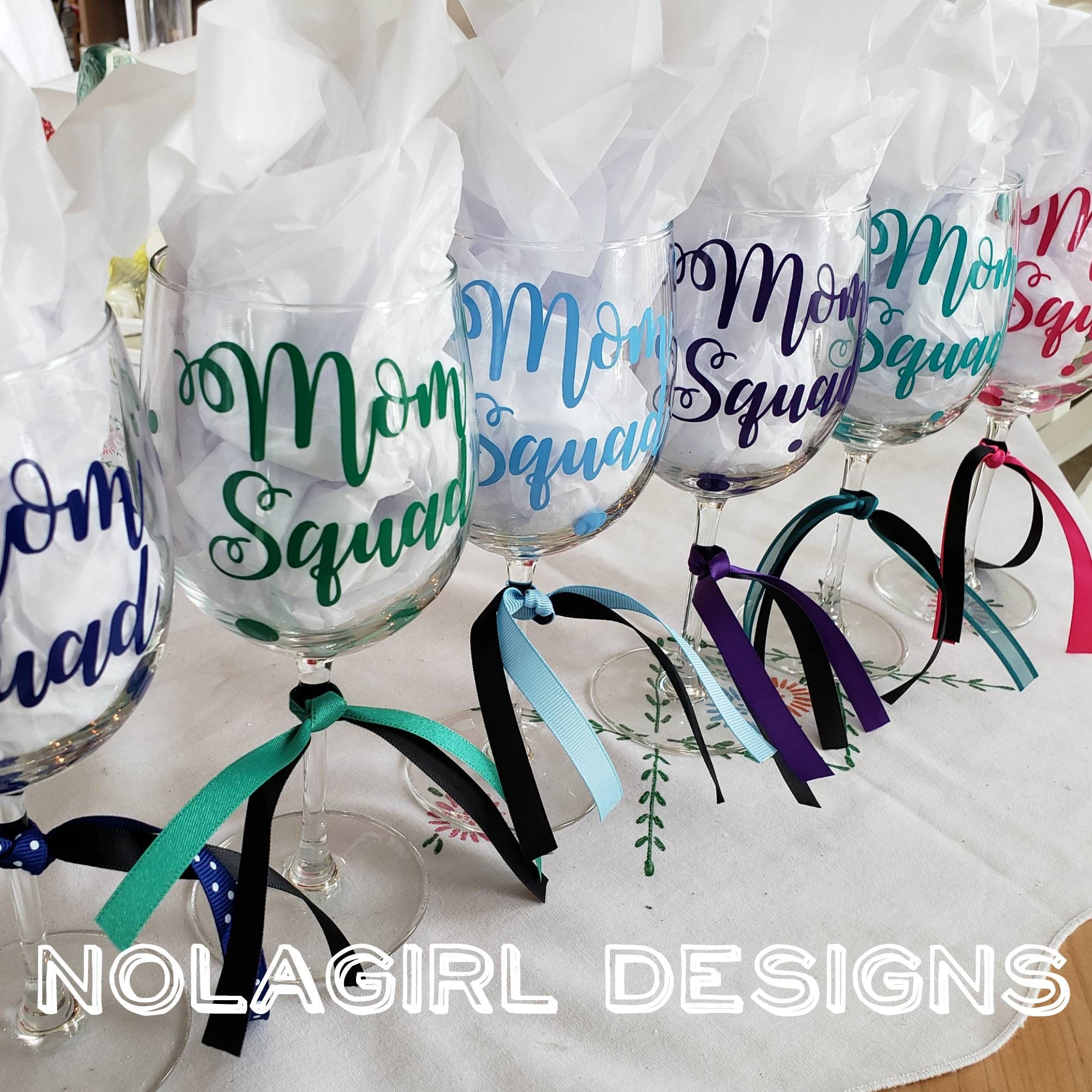 Mom Squad wine glass Mother's day gift Mommy squad | Etsy