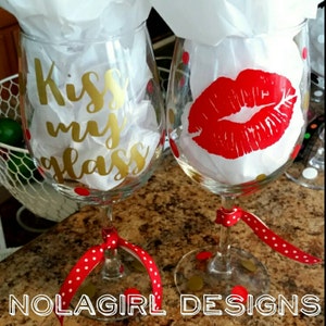 Kiss My Glass Wine Glass, Beer Glass Lips, Kiss Red Lips, Wine Glass ...