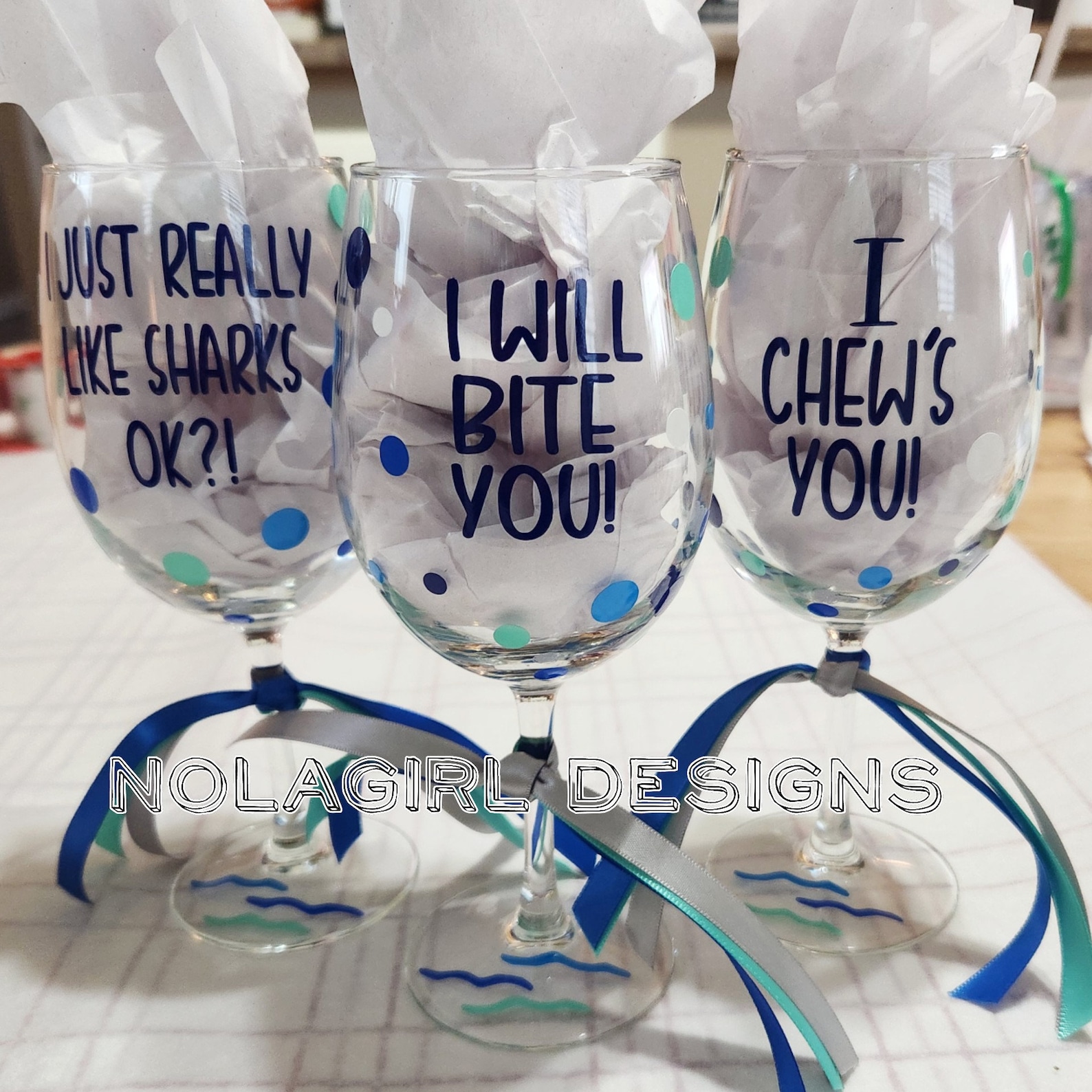 Shark Wine Glass, Sharks, Great Whites, Shark Week Wine Glass, Fun ...