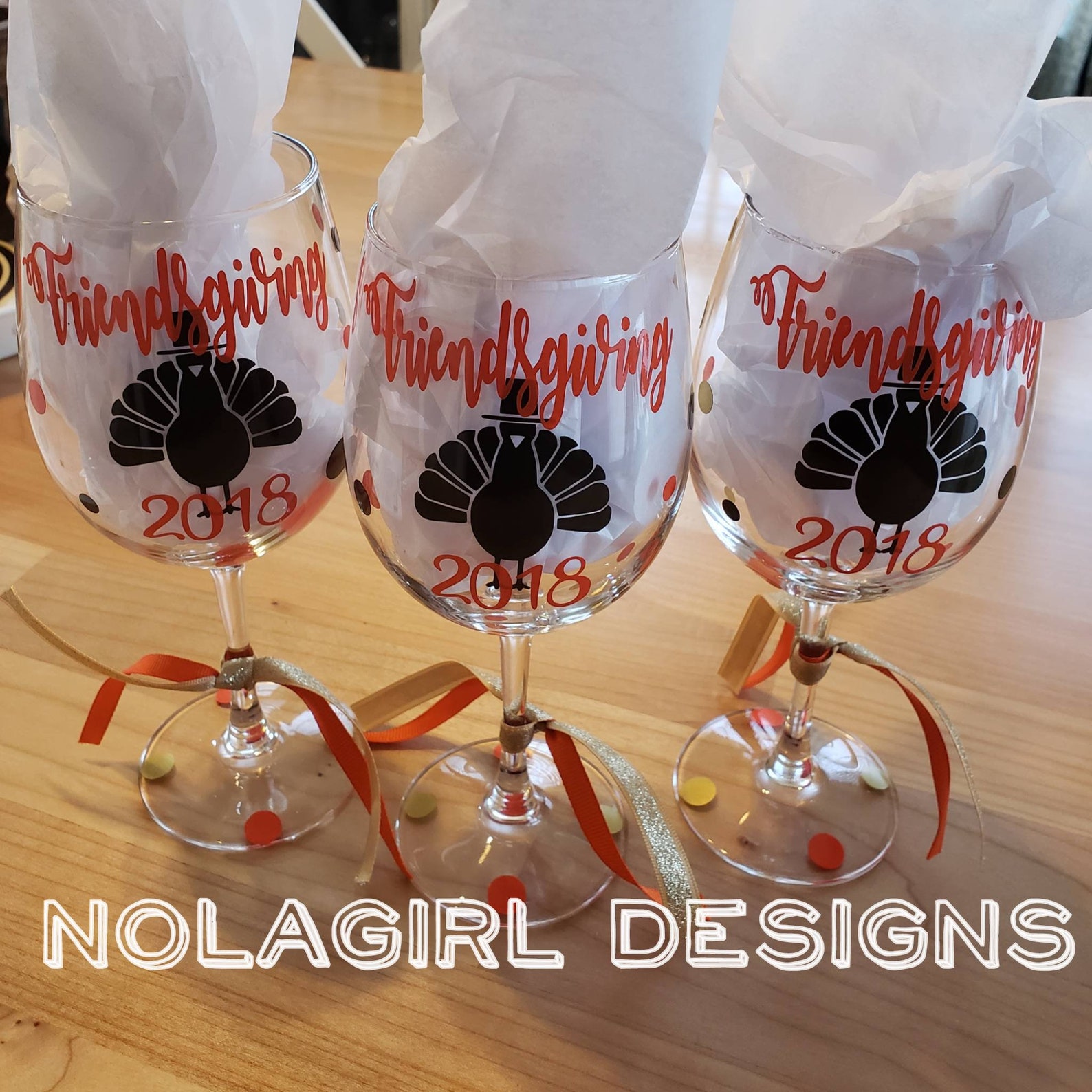 Thanksgiving Personalized Wine Glasses Gobble Till You Wobble - Etsy