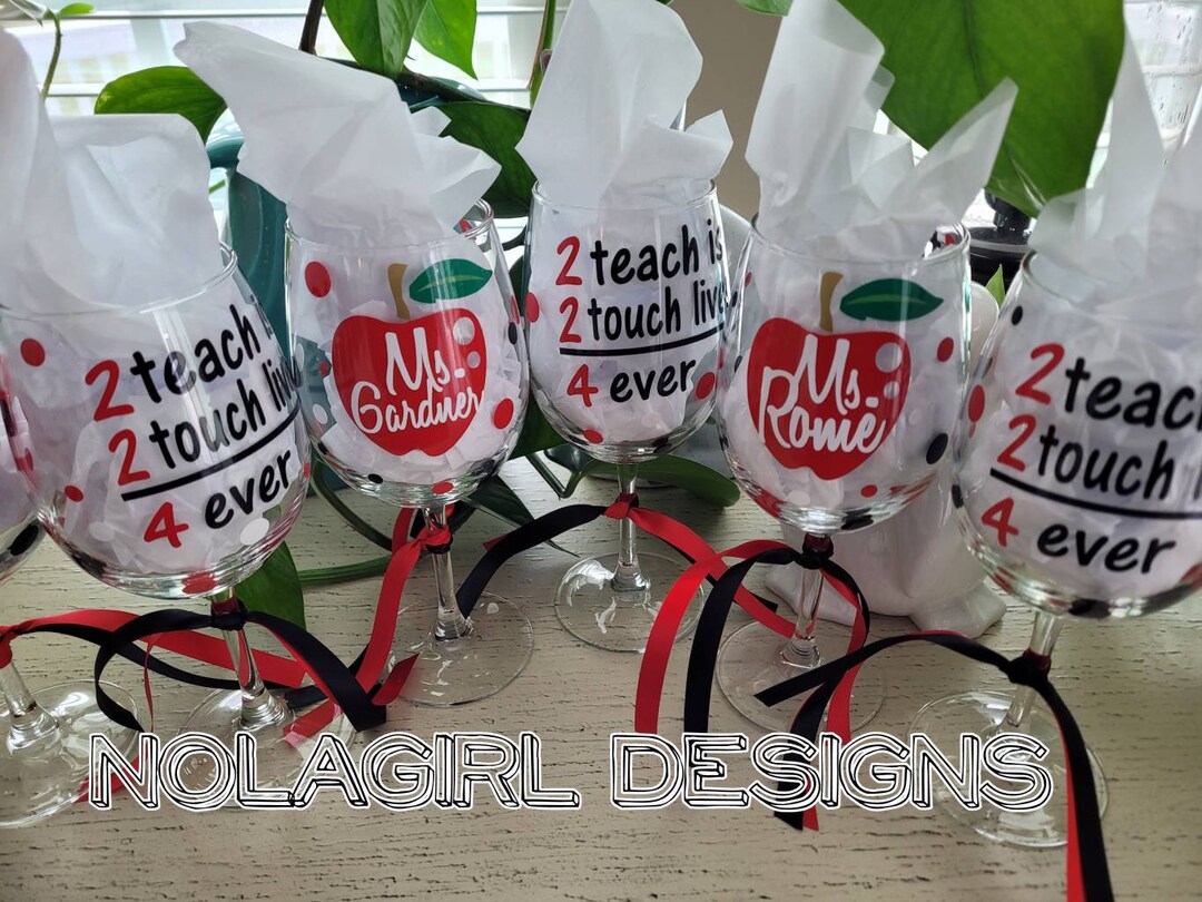 Teacher Appreciation Wine Glass, Math Teacher Tumblers, Personalized ...