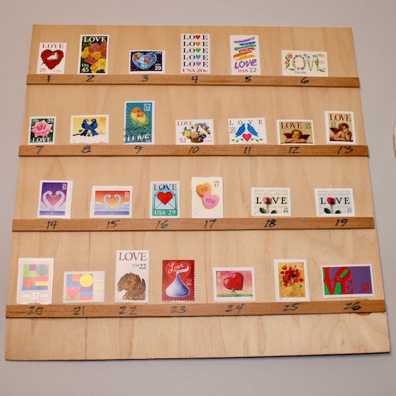 Love Postage Stamp Puzzle by Clif Nelson Miniature Scroll Saw | Etsy