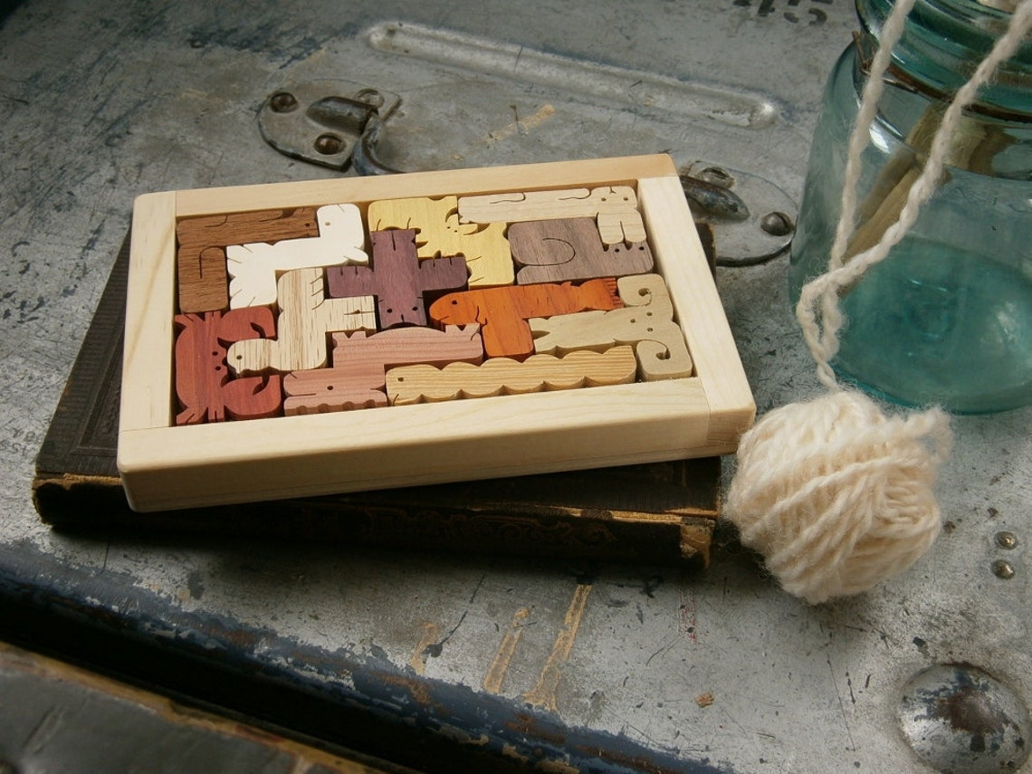 Handmade Wood Puzzle Vibrant Edition 2000 Solutions - Etsy