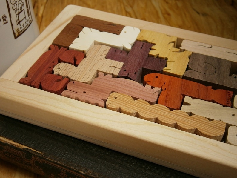 Handmade Wood Puzzle Vibrant Edition 2000 Solutions - Etsy