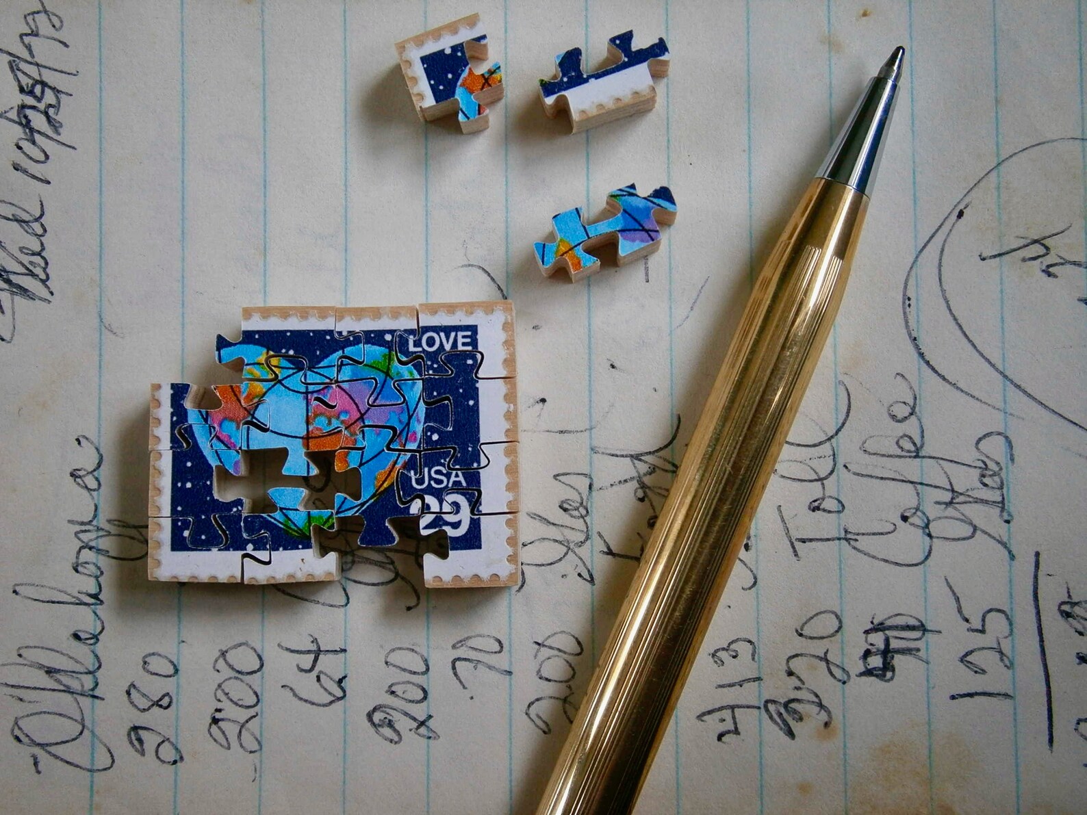 Vintage Seattle Space Needle Postage Stamp Puzzle by Clif | Etsy