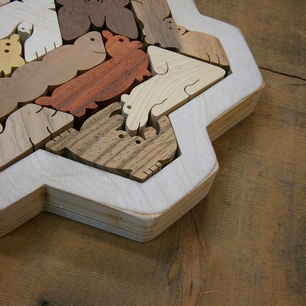 3 Piece Puzzle Wood - Etsy