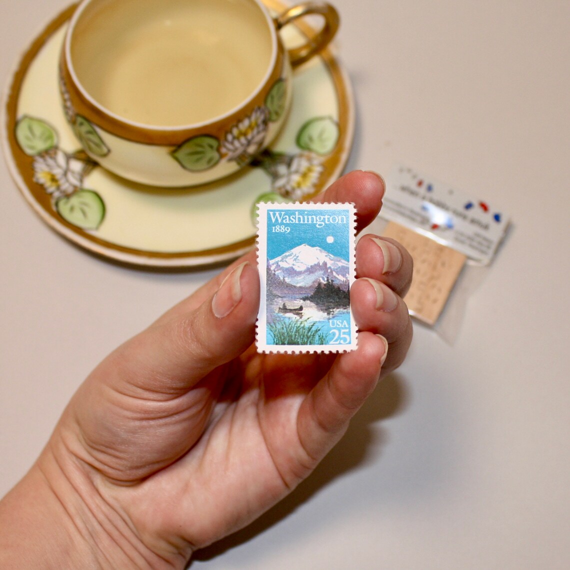 Mount Rainier Postage Stamp Puzzle by Clif Nelson Miniature - Etsy